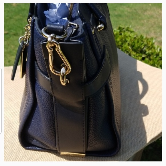 Coach | Bags | Coach Swagger Carryall Pebble Leather Navy | Poshmark